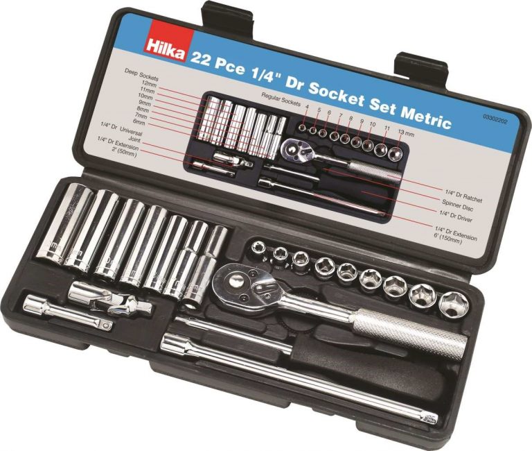 Hilka 22 pce 1/4" Socket Set Metric 03302202 - Toolman Yardley Ltd