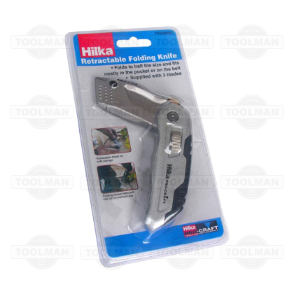 Hilka ProCraft Retractable Folding Utility Knife - Toolman Yardley Ltd