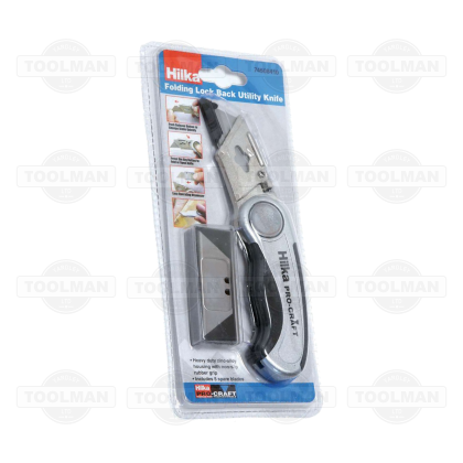 Hilka ProCraft Push Button Lock Back Knife - Toolman Yardley Ltd