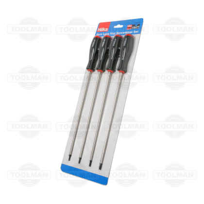 Hilka ProCraft 4 Pce Long Torx﻿® Screwdriver Set - Toolman Yardley Ltd